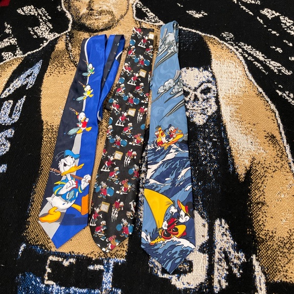 Disney | Accessories | Disney Mens Cartoon Character Ties Blue Black ...